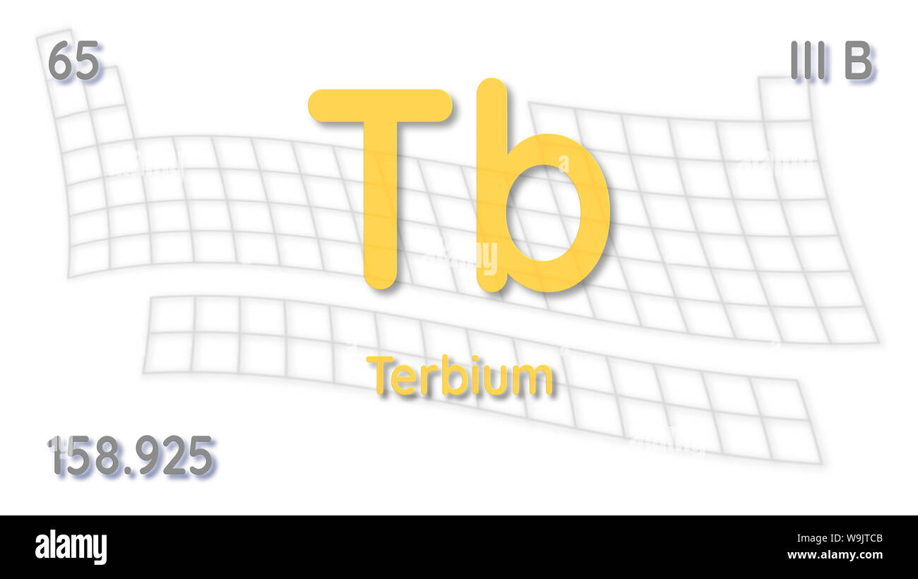 Terbium chemical element atomic data and symbol - table of elements ...