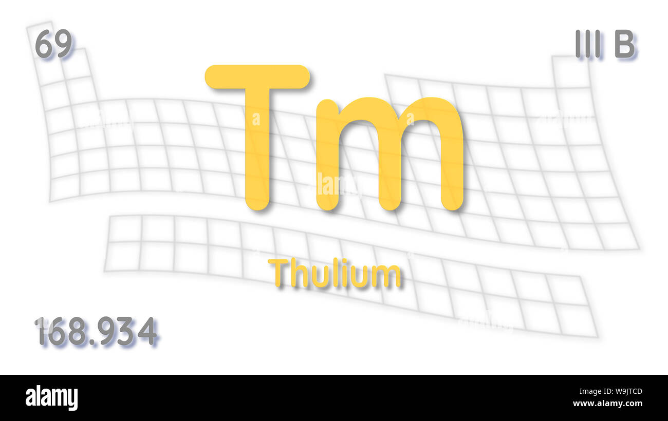 Thulium chemical element atomic data and symbol - table of elements ...
