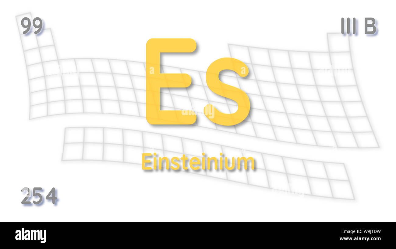 Einsteinium chemical element atomic data and symbol - table of elements ...