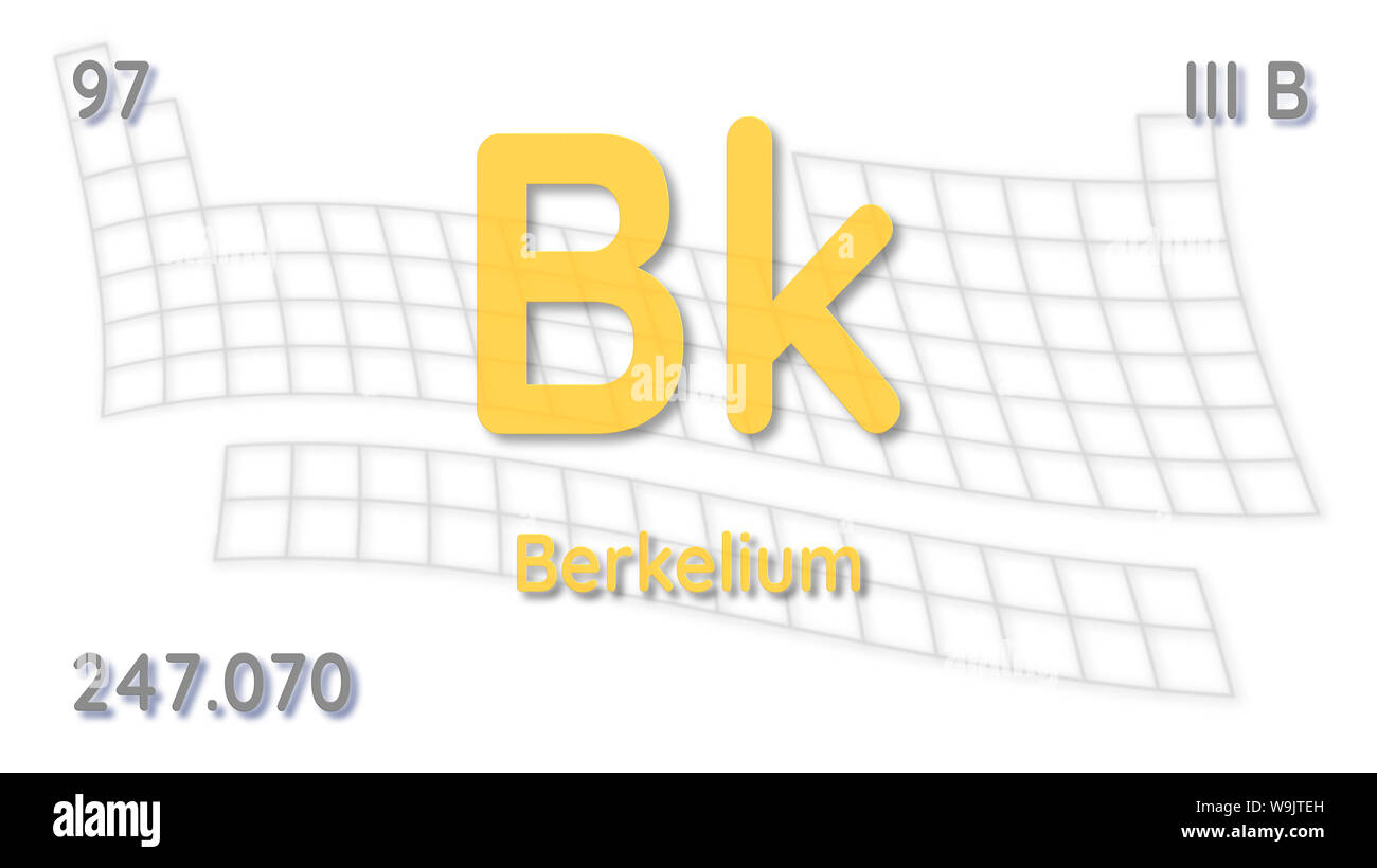 Berkelium chemical element atomic data and symbol - table of elements ...