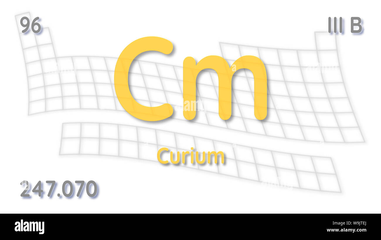 Curium chemical element atomic data and symbol - table of elements ...