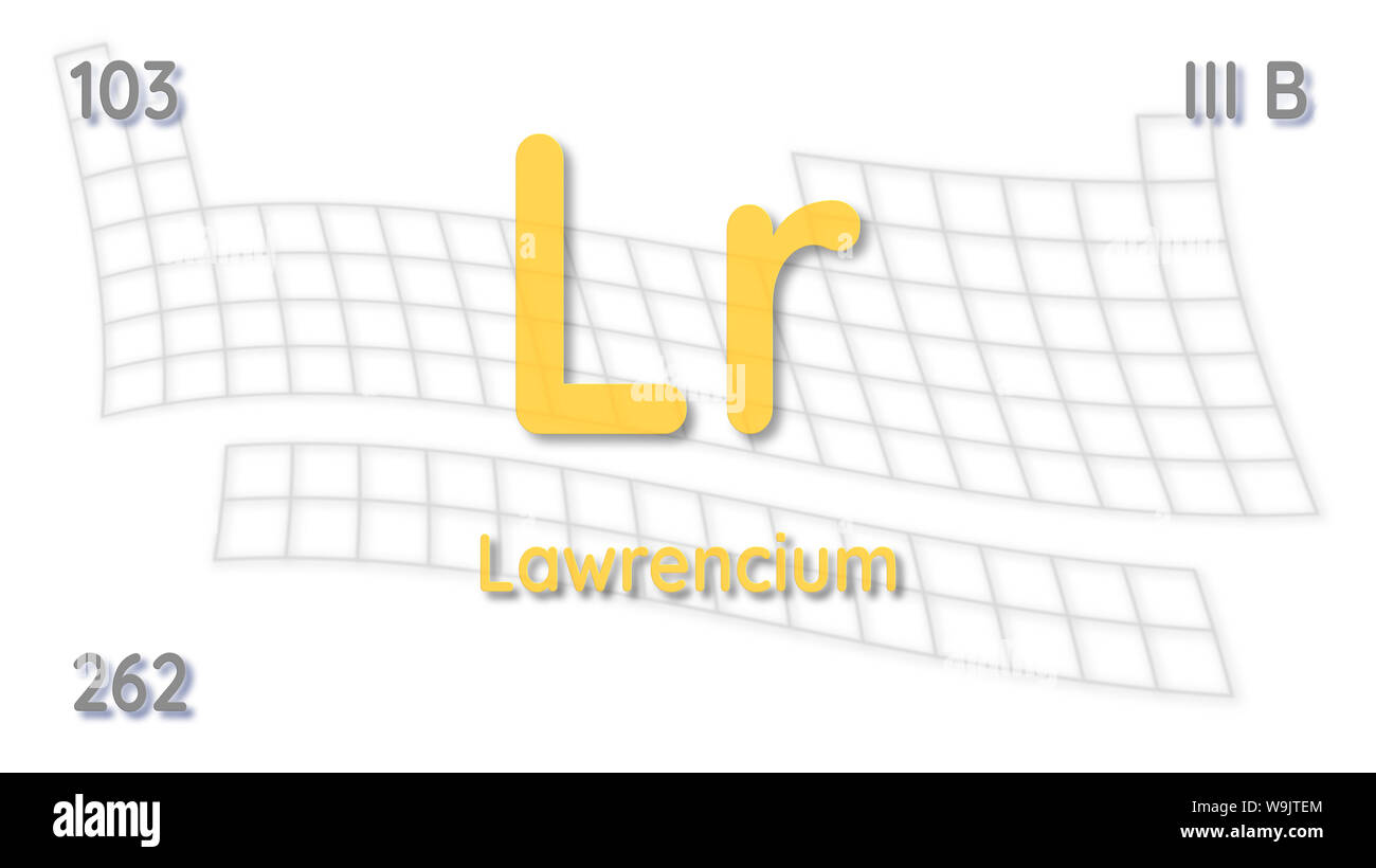 Lawrencium chemical element atomic data and symbol - table of elements ...