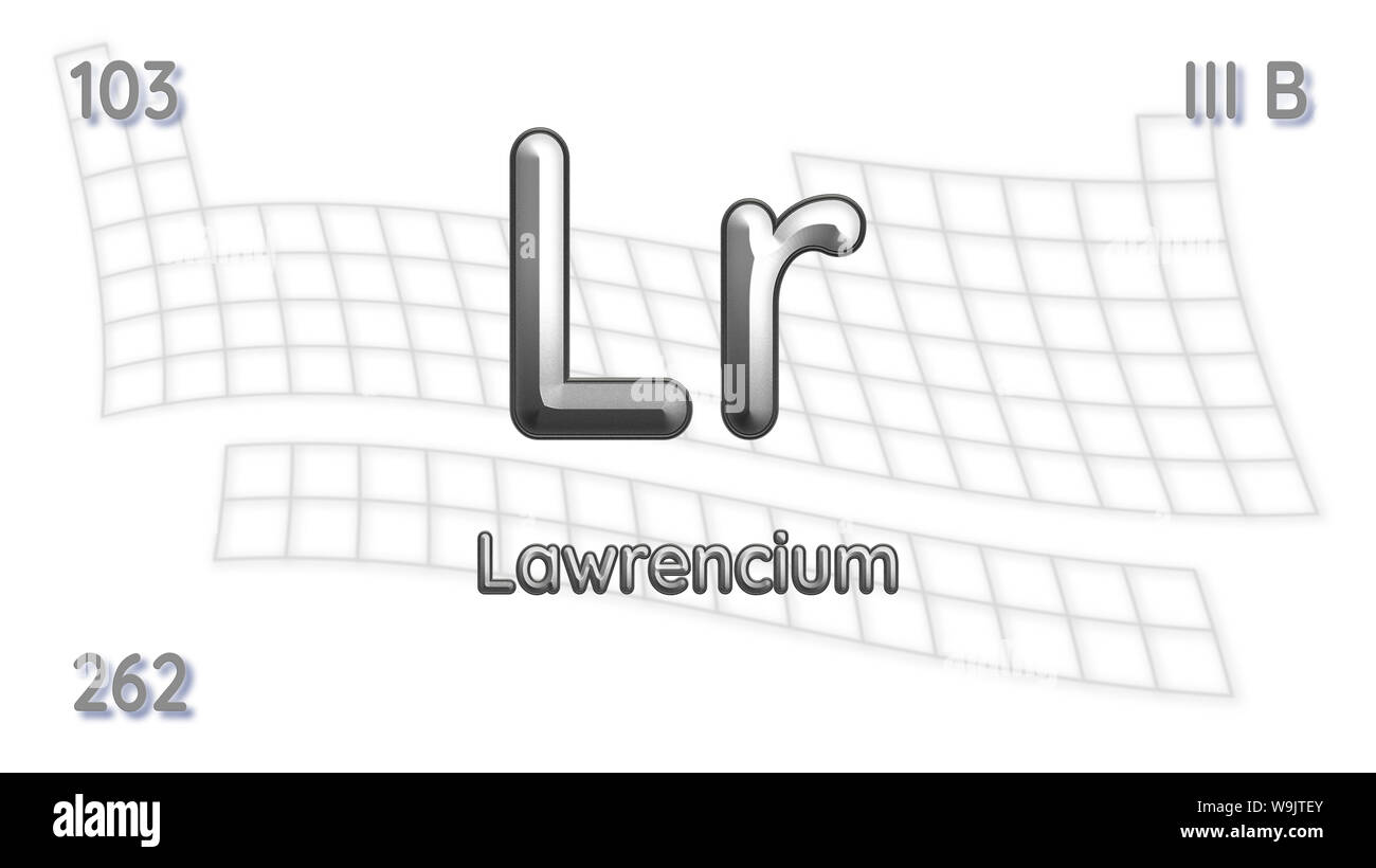 Lawrencium chemical element atomic data and symbol - table of elements ...