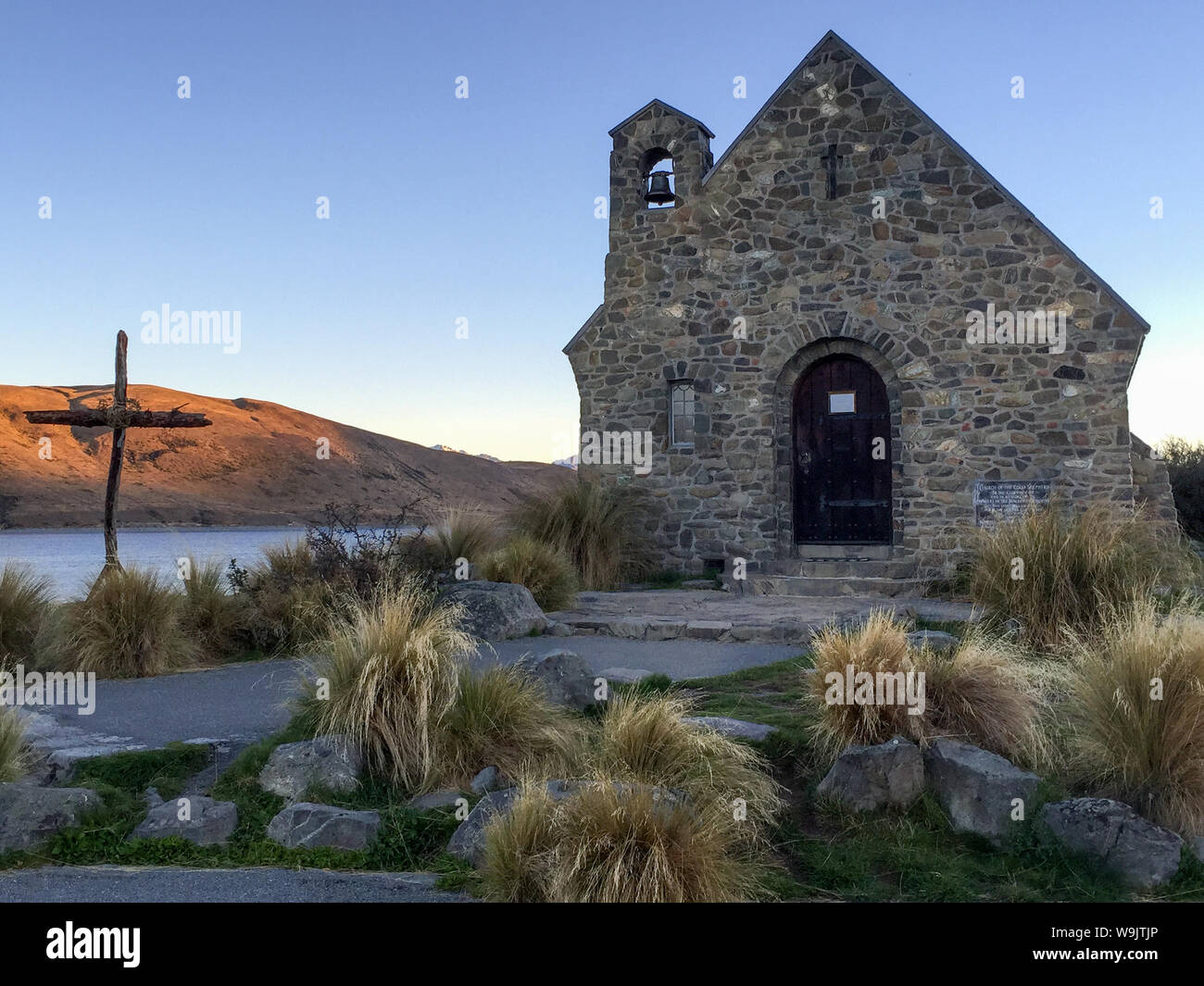 The small but stunning Chuch of the Good Shepherd as the golden rays of ...