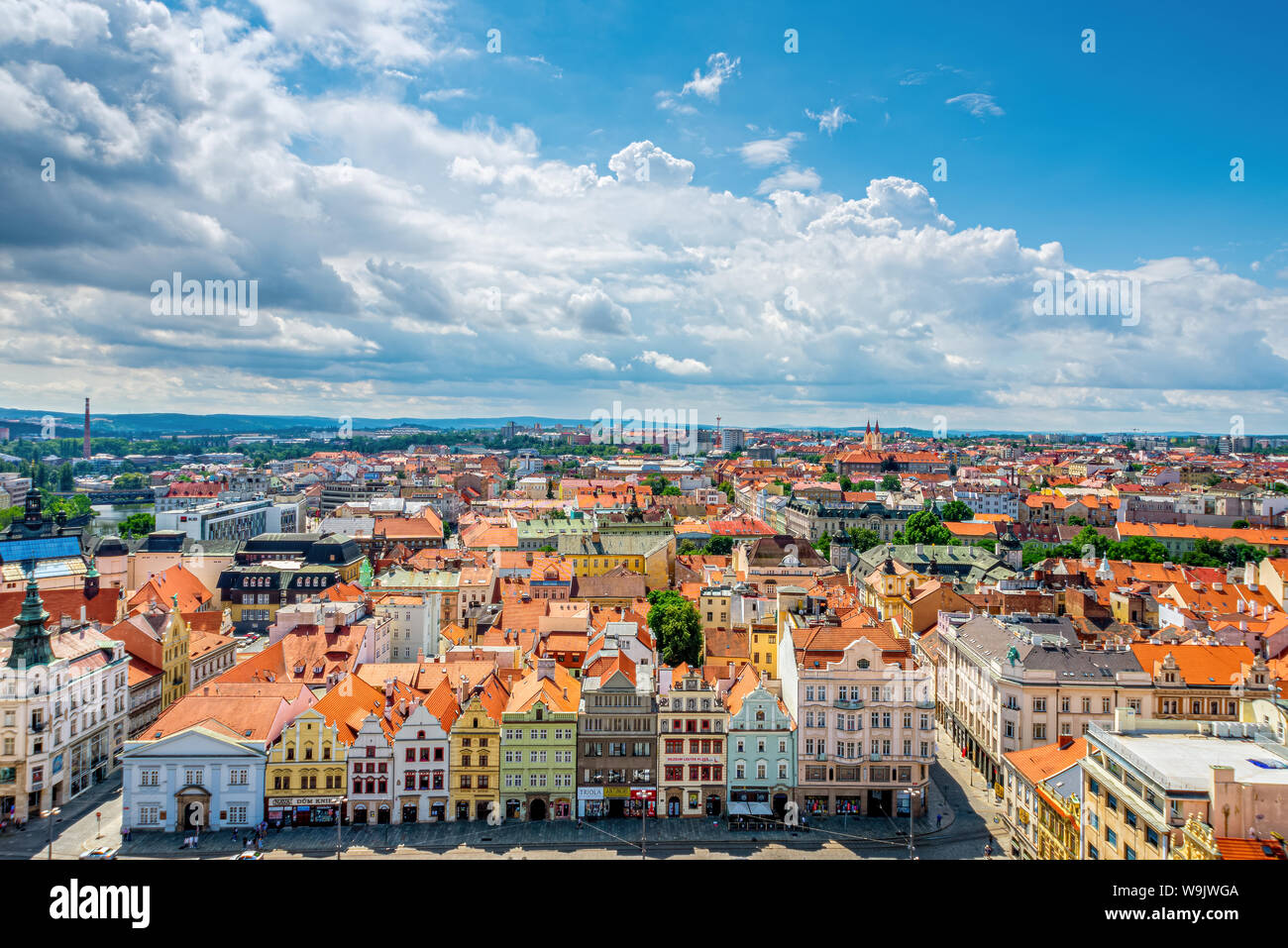 The city center of Pilsen in the Czech Republic Stock Photo - Alamy