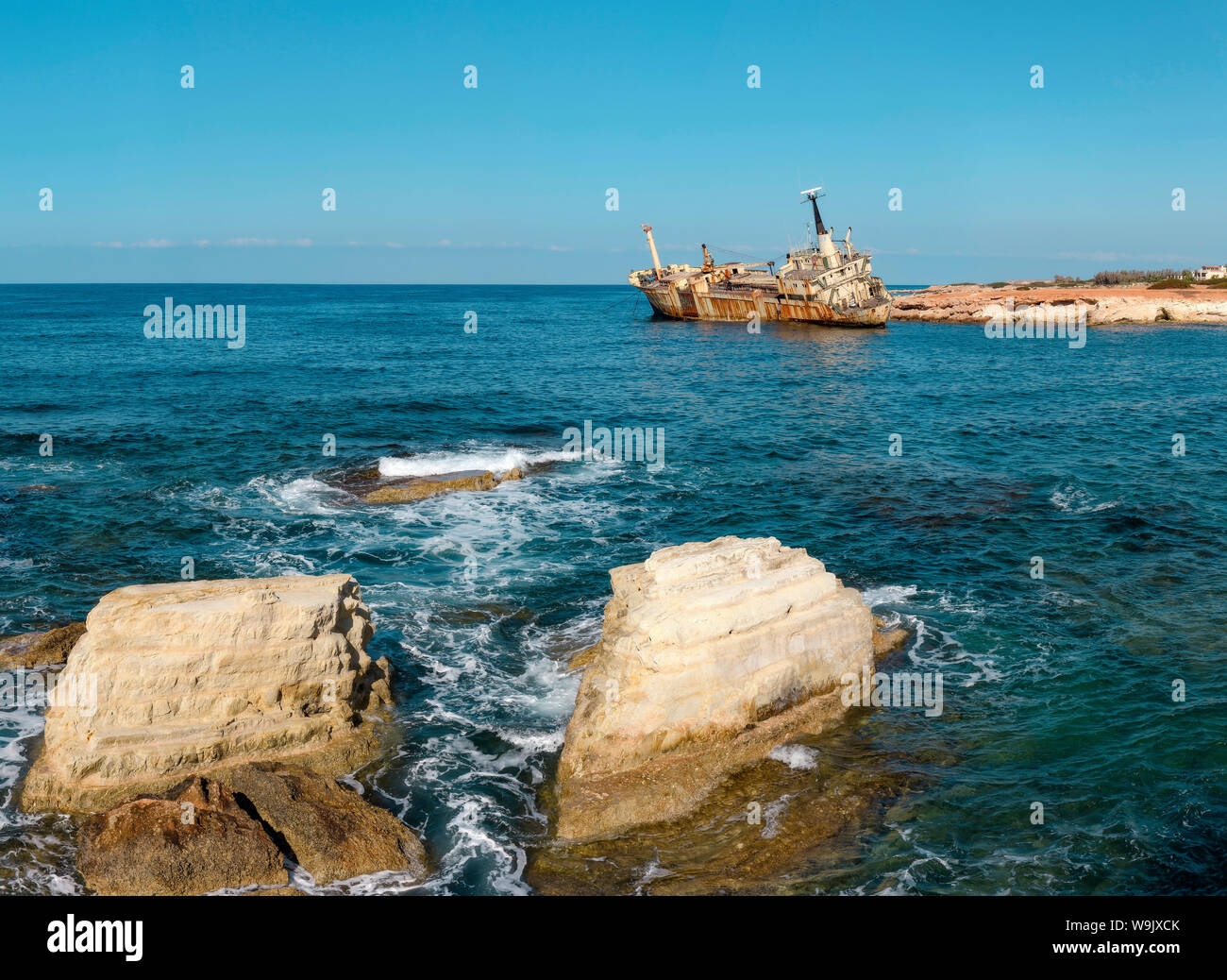 The Edro III Shipwreck, Peyia, Cyprus, Cyprus, 30070216 Stock Photo - Alamy