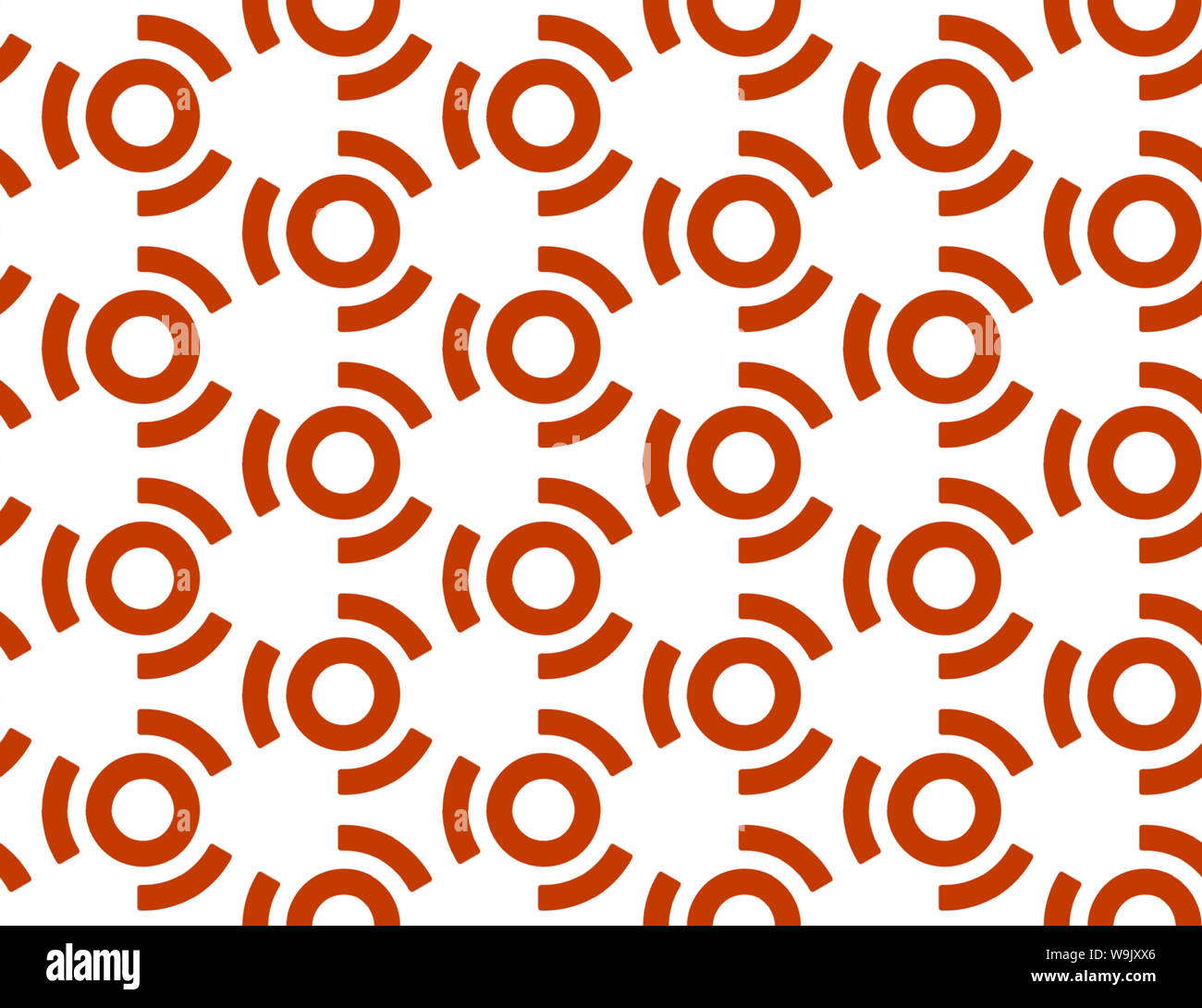 Seamless geometric pattern. Shaped red squares and lines on white ...