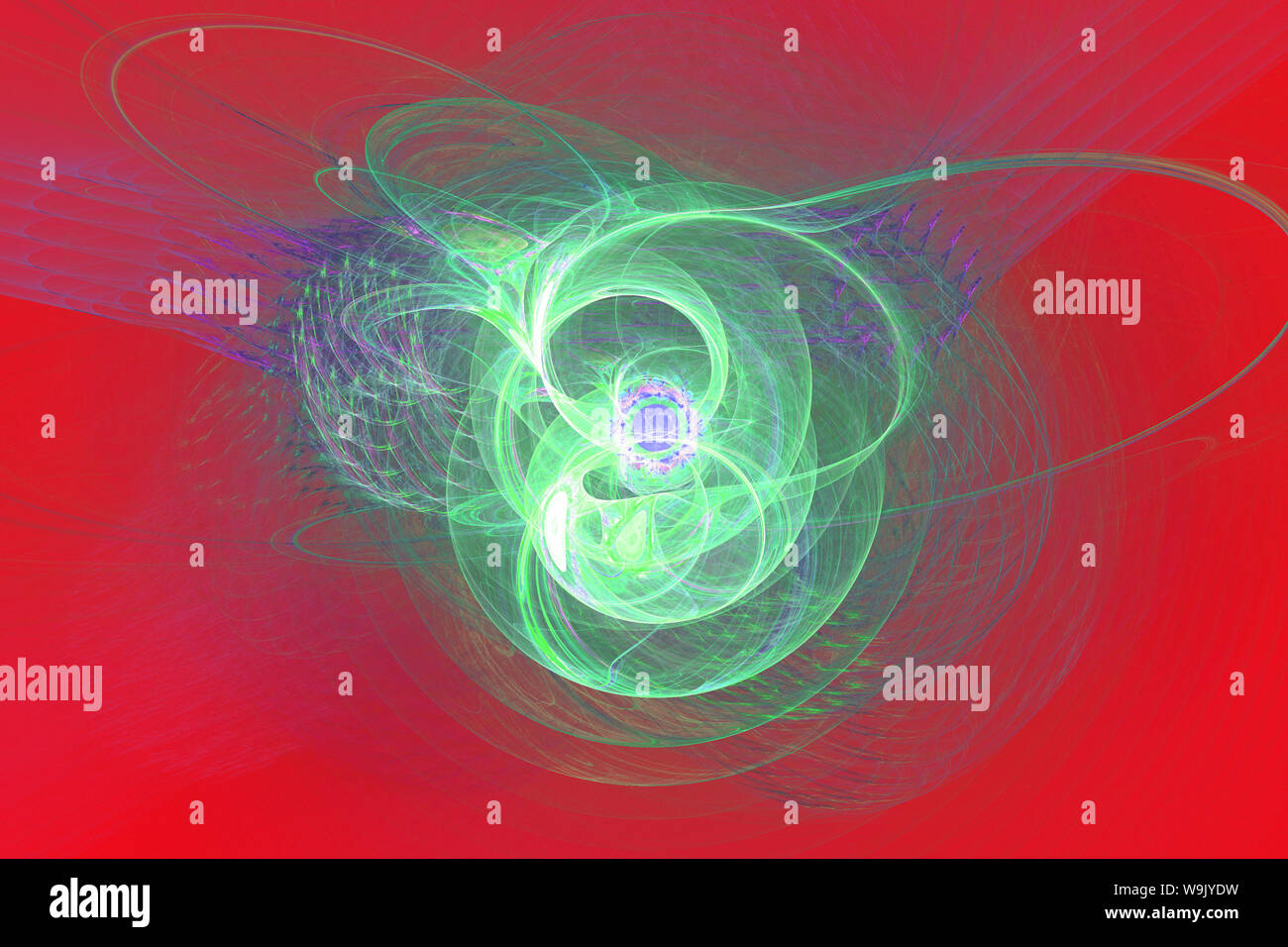 Red Orange Geometric fractal illustrate daydreaming imagination ...