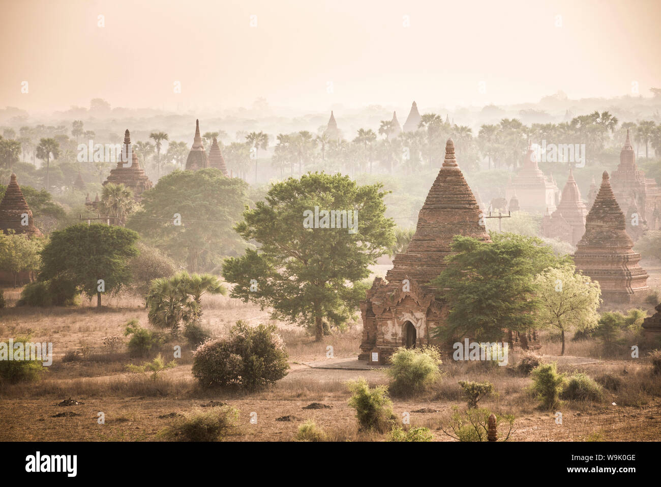 Sunrise at the Temples of Bagan (Pagan), Myanmar (Burma), Asia Stock ...