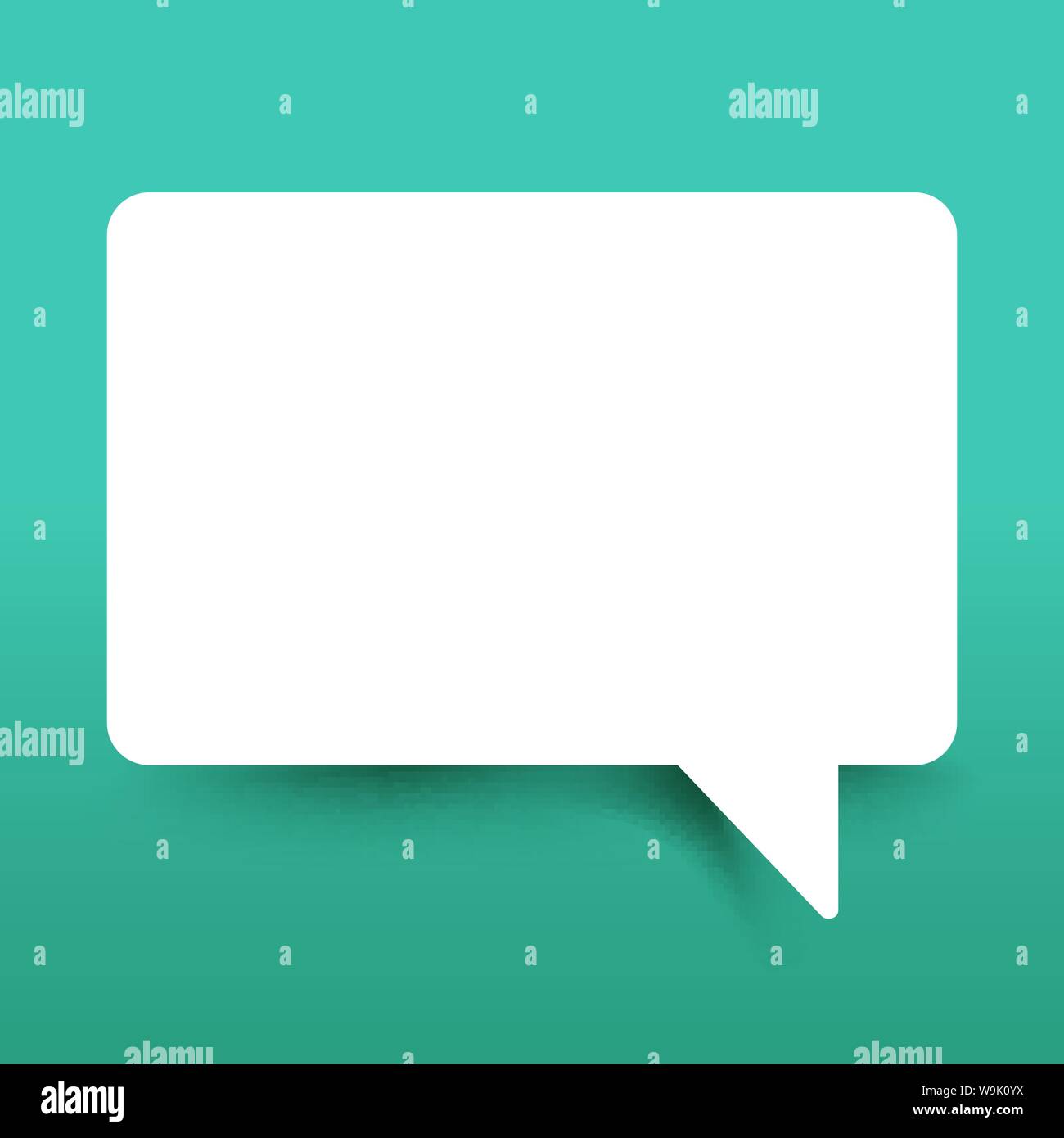 Blank paper speech box with copy space and shadow vector illustration ...