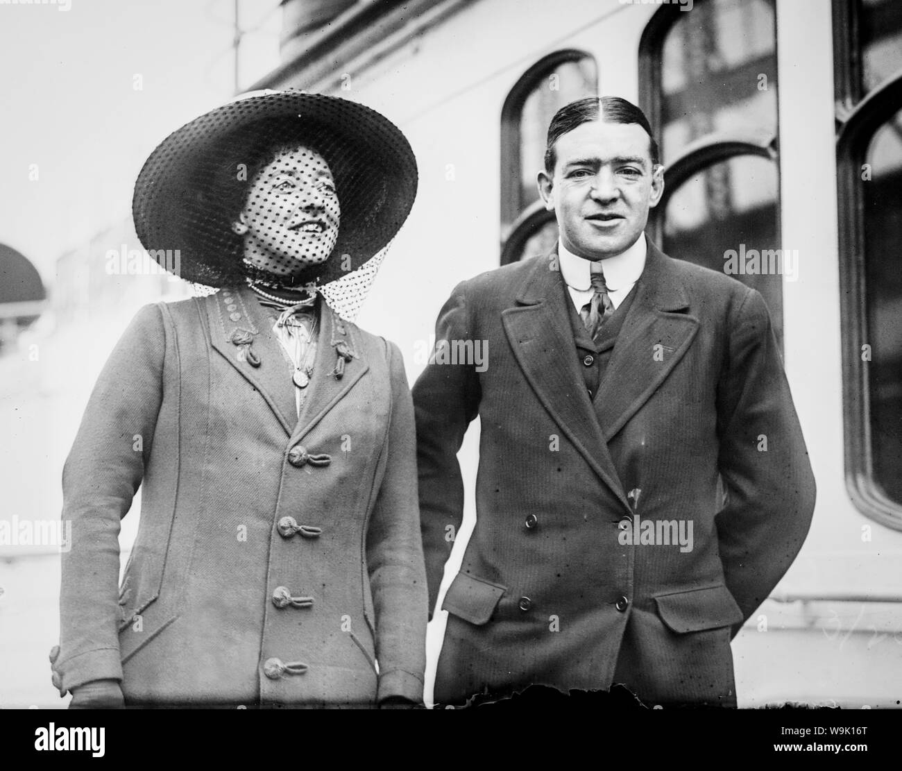 Ernest Henry Shackleton and his wife Emily Dorman, portrait photograph ...