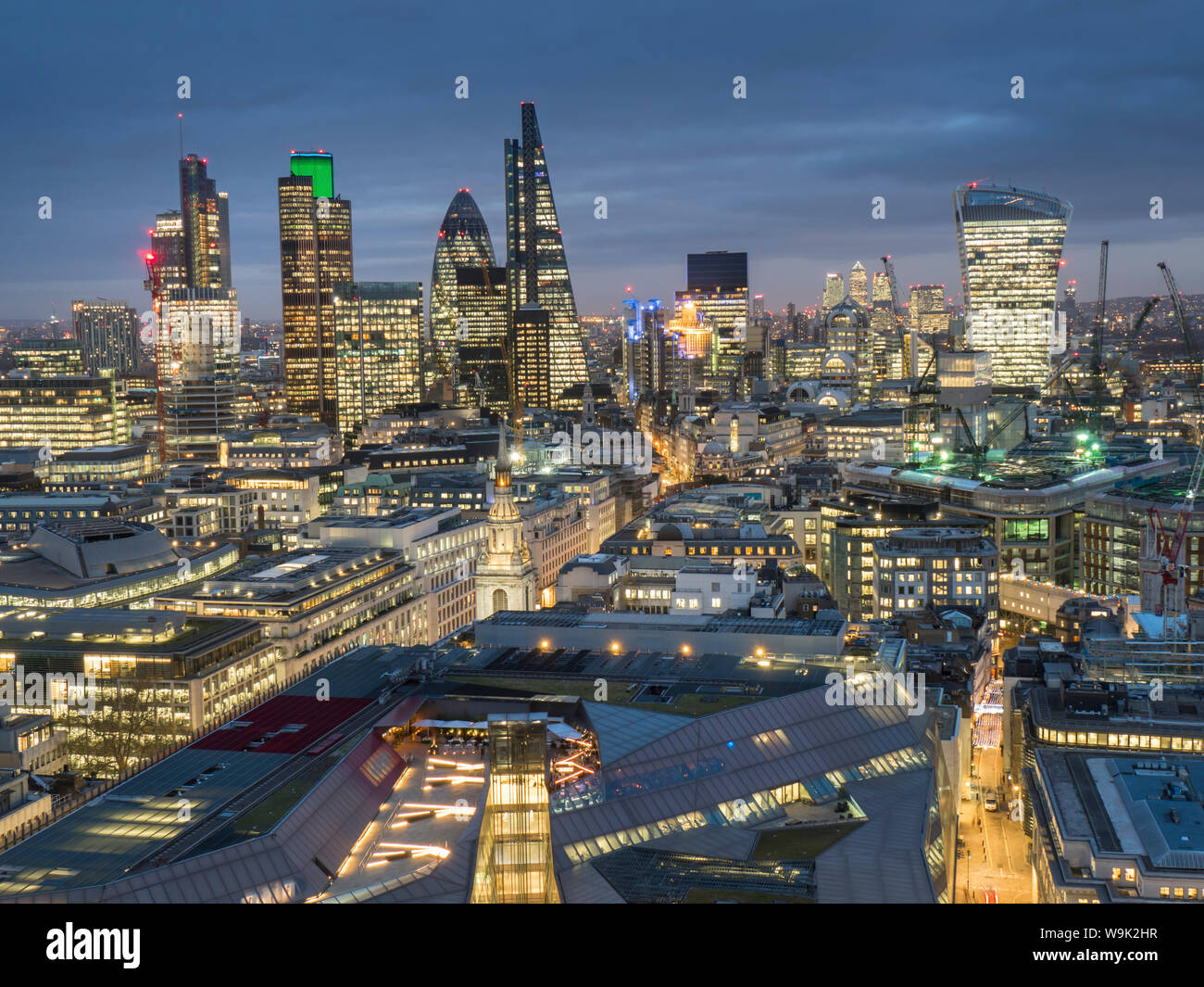 City of London skyline at dusk, London, England, United Kingdom, Europe ...