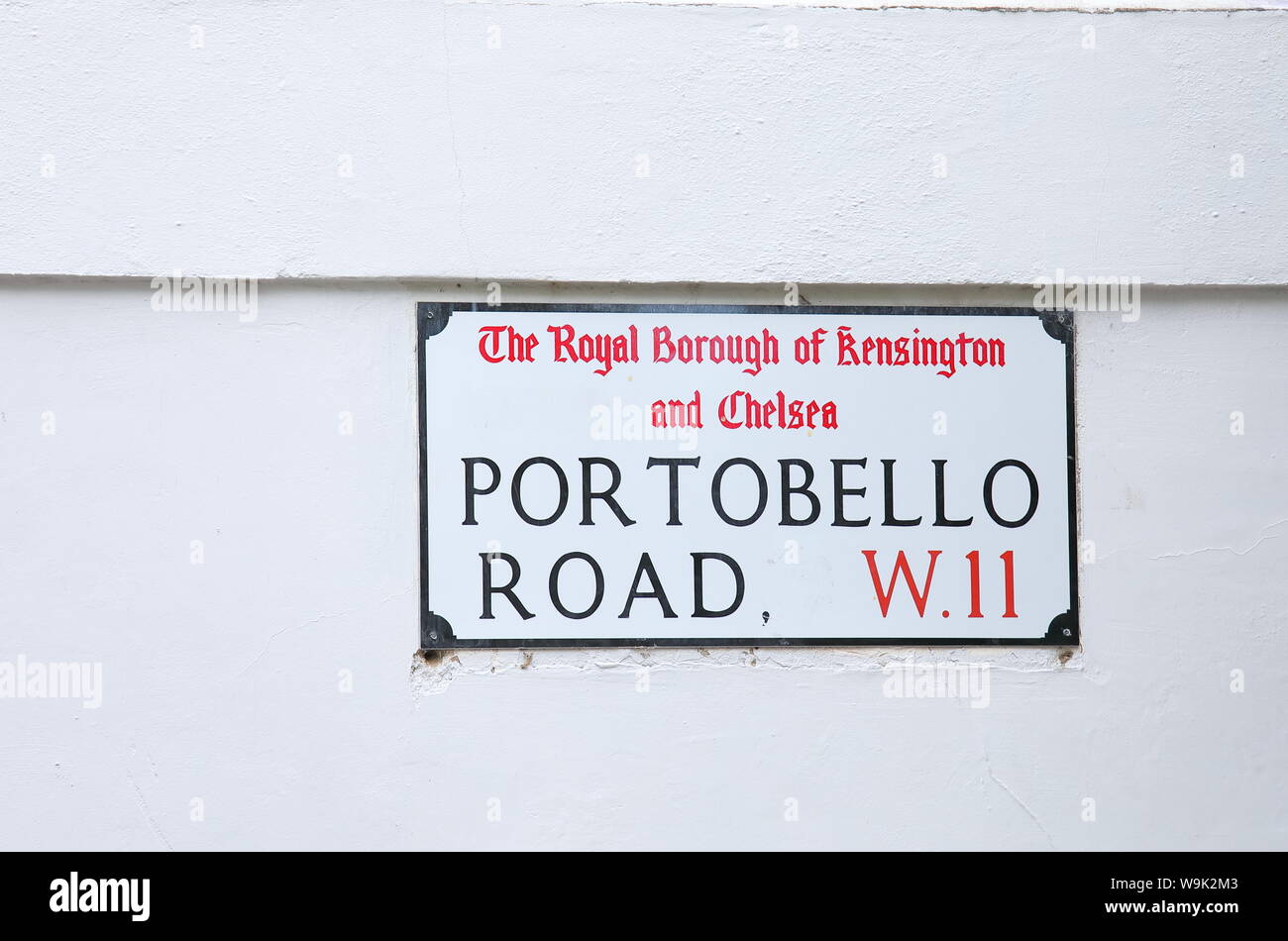 Portobello Road sign London UK Stock Photo - Alamy