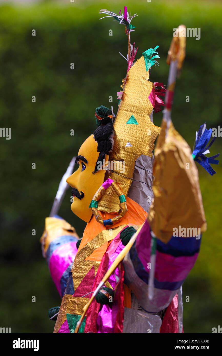Sculptures of Ravana during Dussehra Stock Photo - Alamy