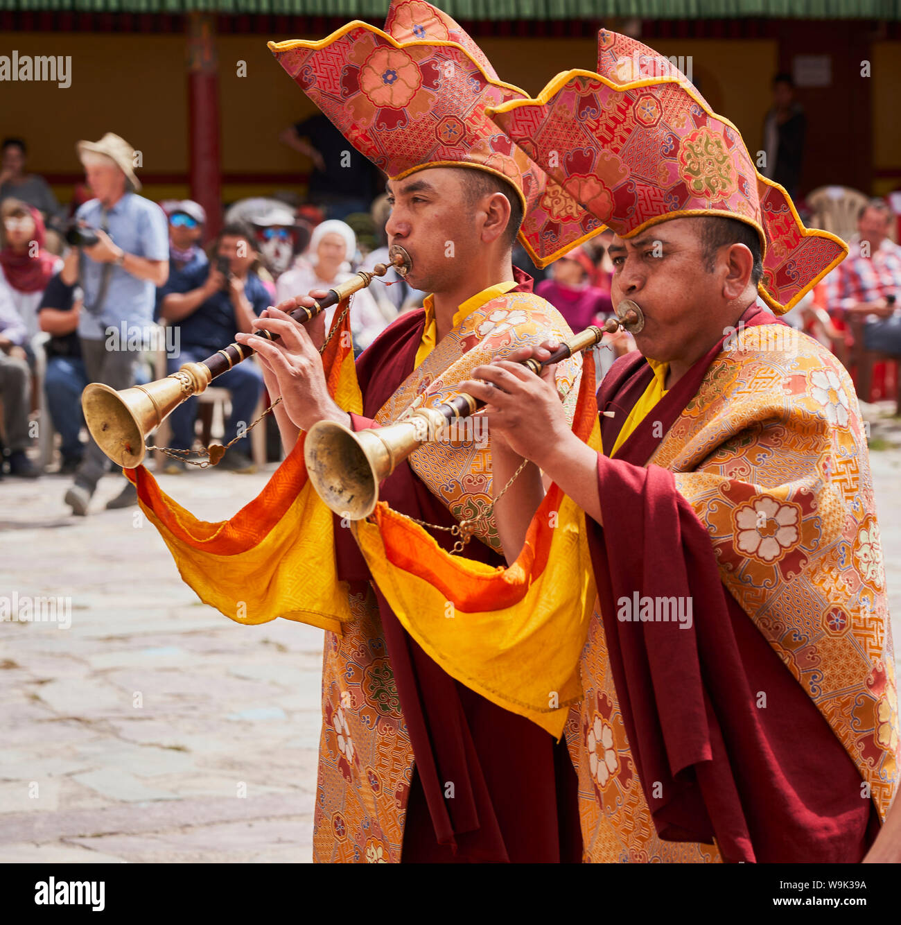 Trumpeters at Hemis Monastery Festive 2019, Ladakh Stock Photo - Alamy