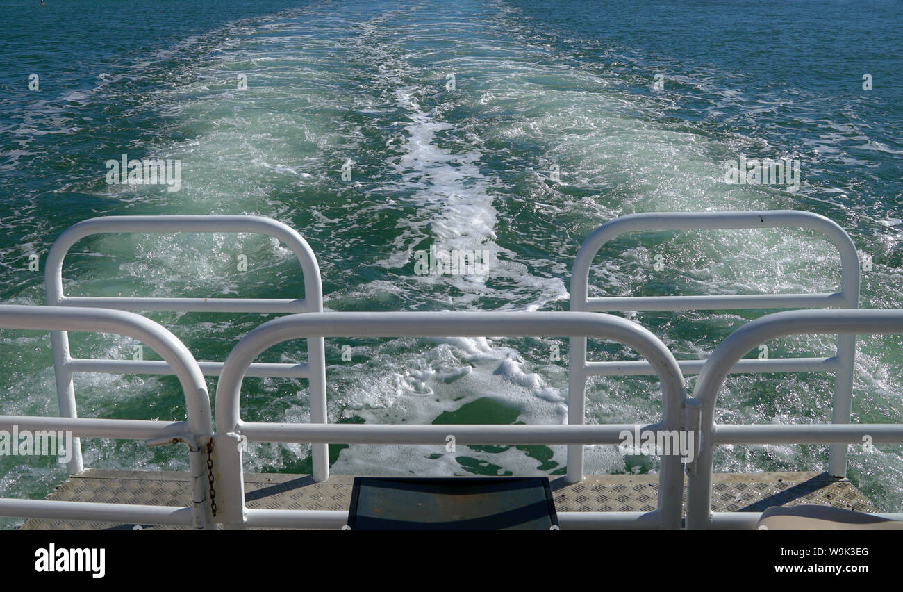 Vacation holiday during summer, background water surface behind fast ...