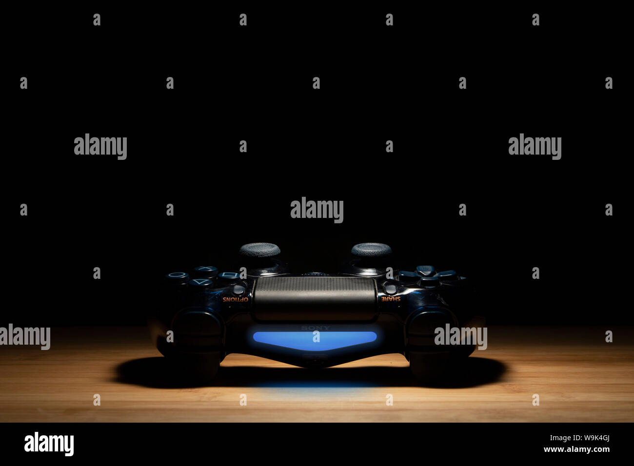 Brecht, Belgium - August 10 2019: A portrait of a turned on Sony ...