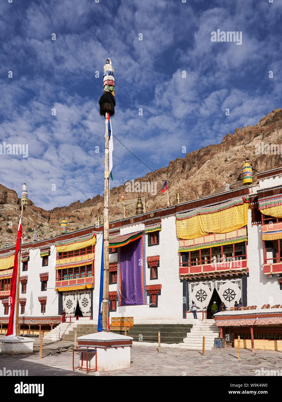 Hemis Monastery courtyard during Festive 2019, Ladakh Stock Photo - Alamy