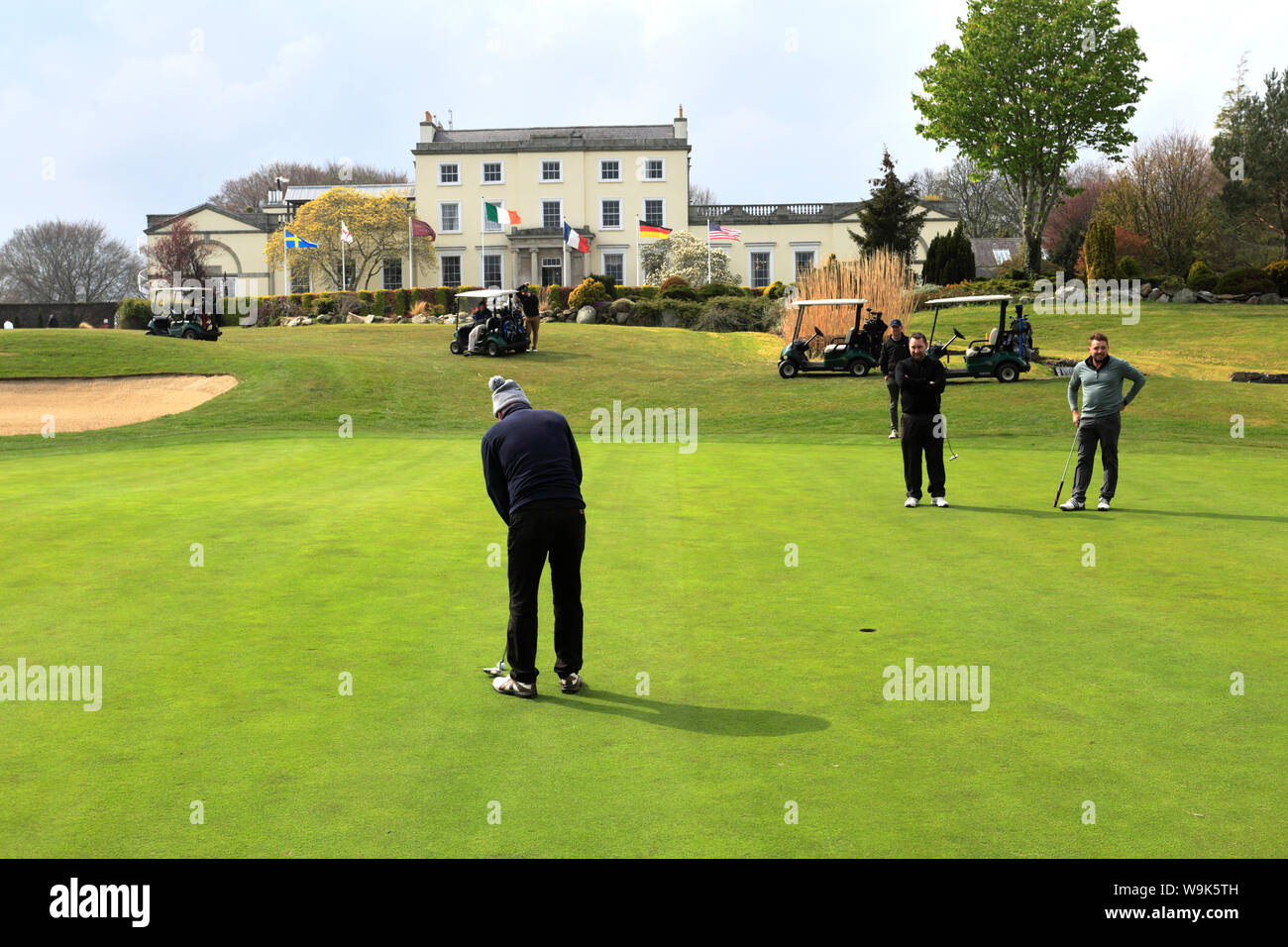 View of the Druids Glen golf course, County Wicklow, Republic of ...