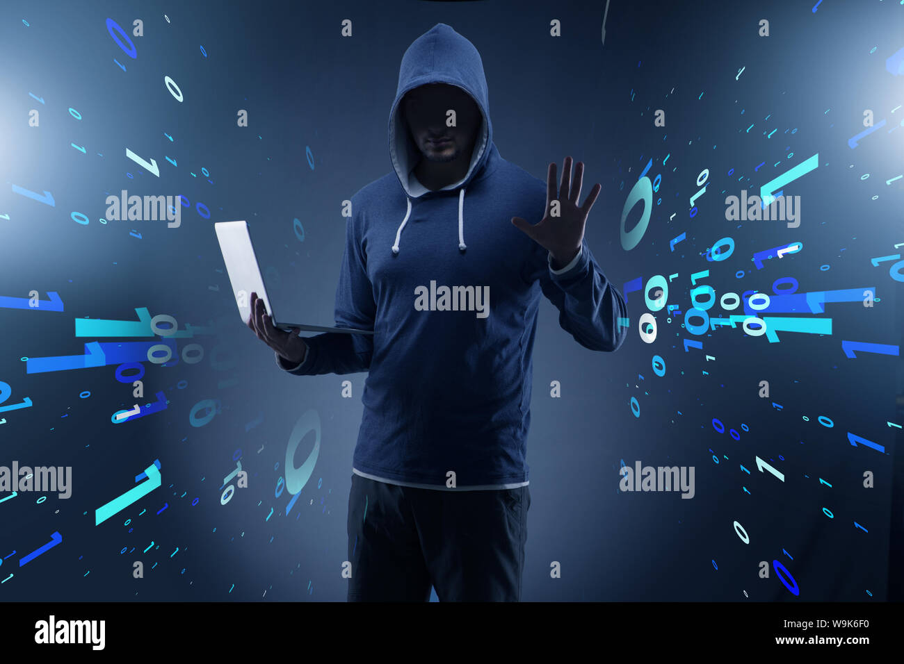 The hacker in digital security concept Stock Photo - Alamy