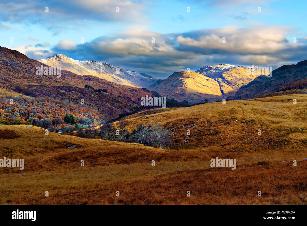 A sweeping winter view of the majestic hills and mountains of Moidart ...