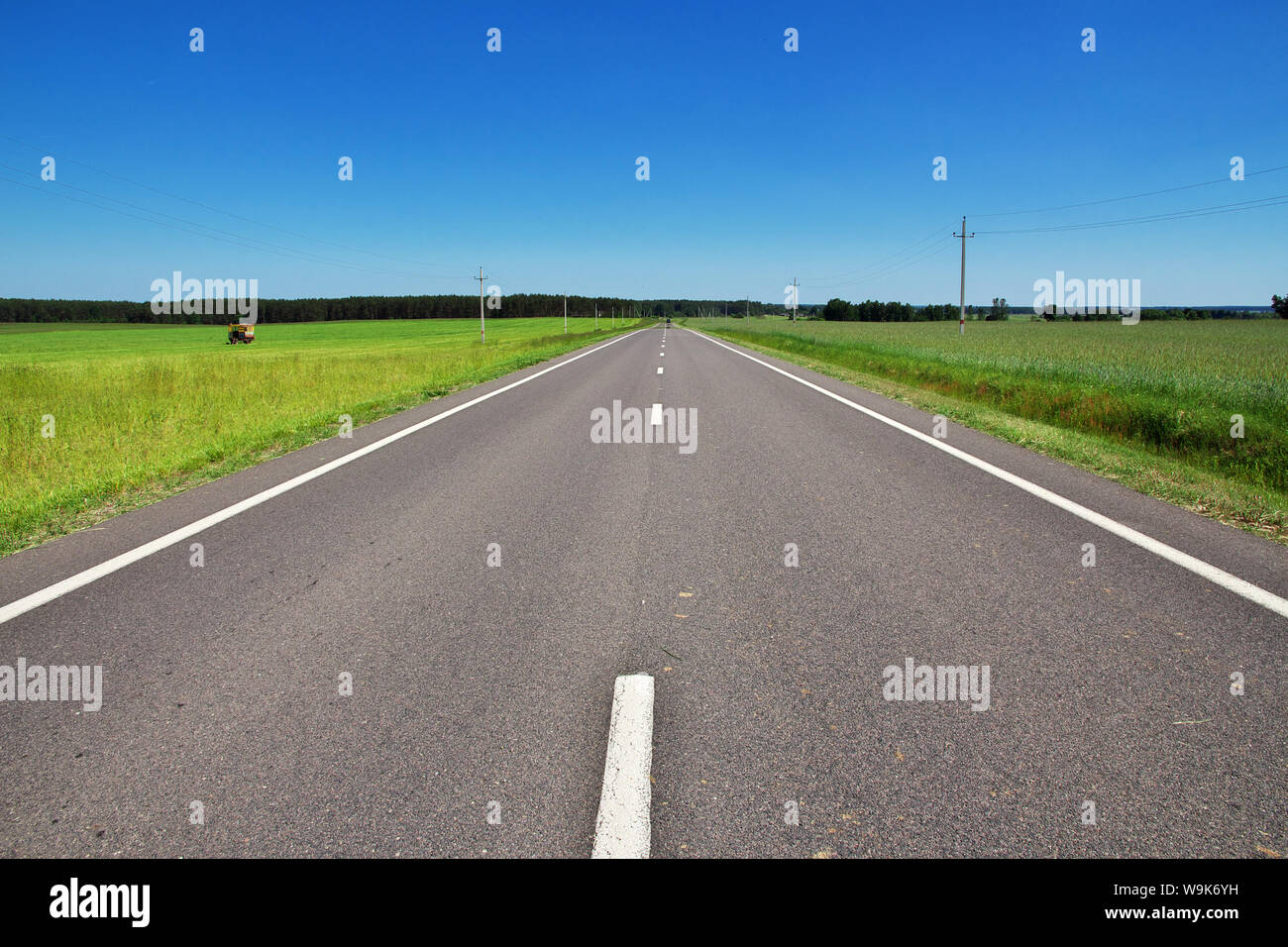 The road on Belarus country Stock Photo - Alamy
