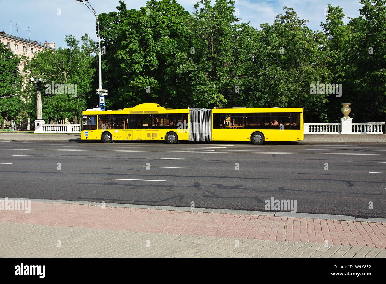 The bus in Minsk, Belarus Stock Photo - Alamy