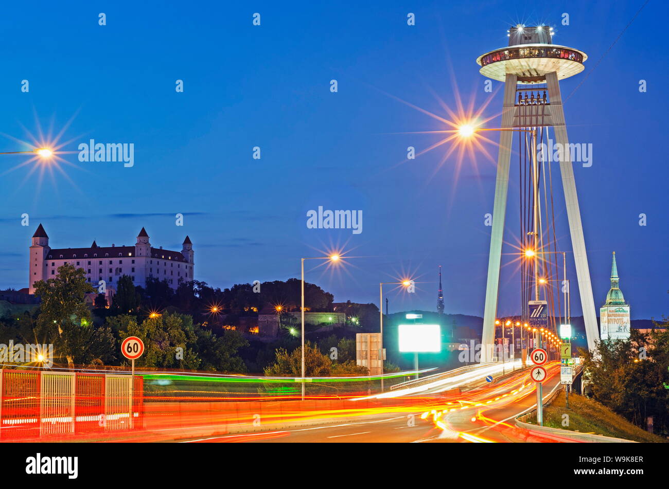 Novy Most Bridge and UFO viewing platform, Bratislava, Slovakia, Europe ...