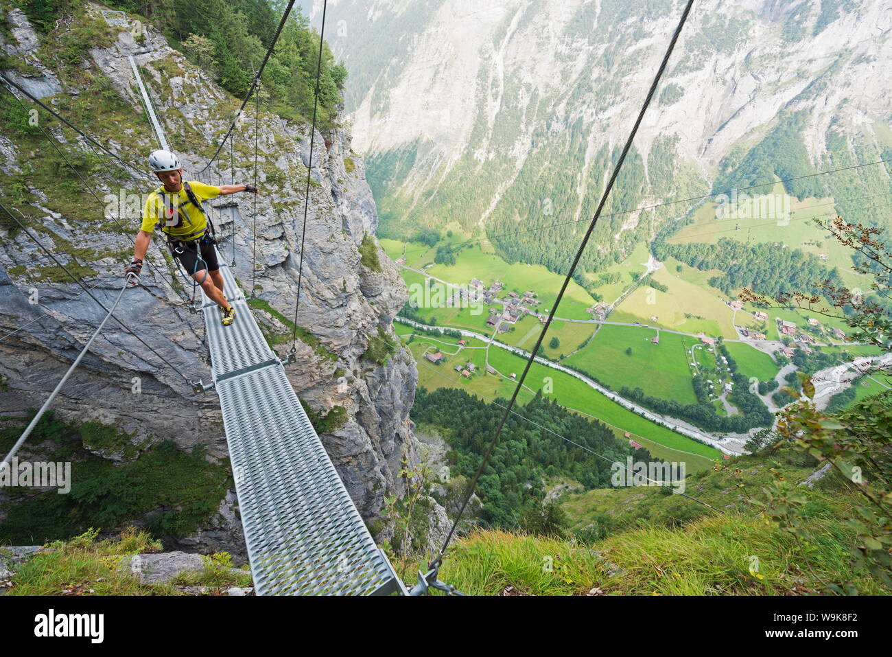 Via Ferrata, Murren, Bernese Oberland, Swiss Alps, Switzerland, Europe ...