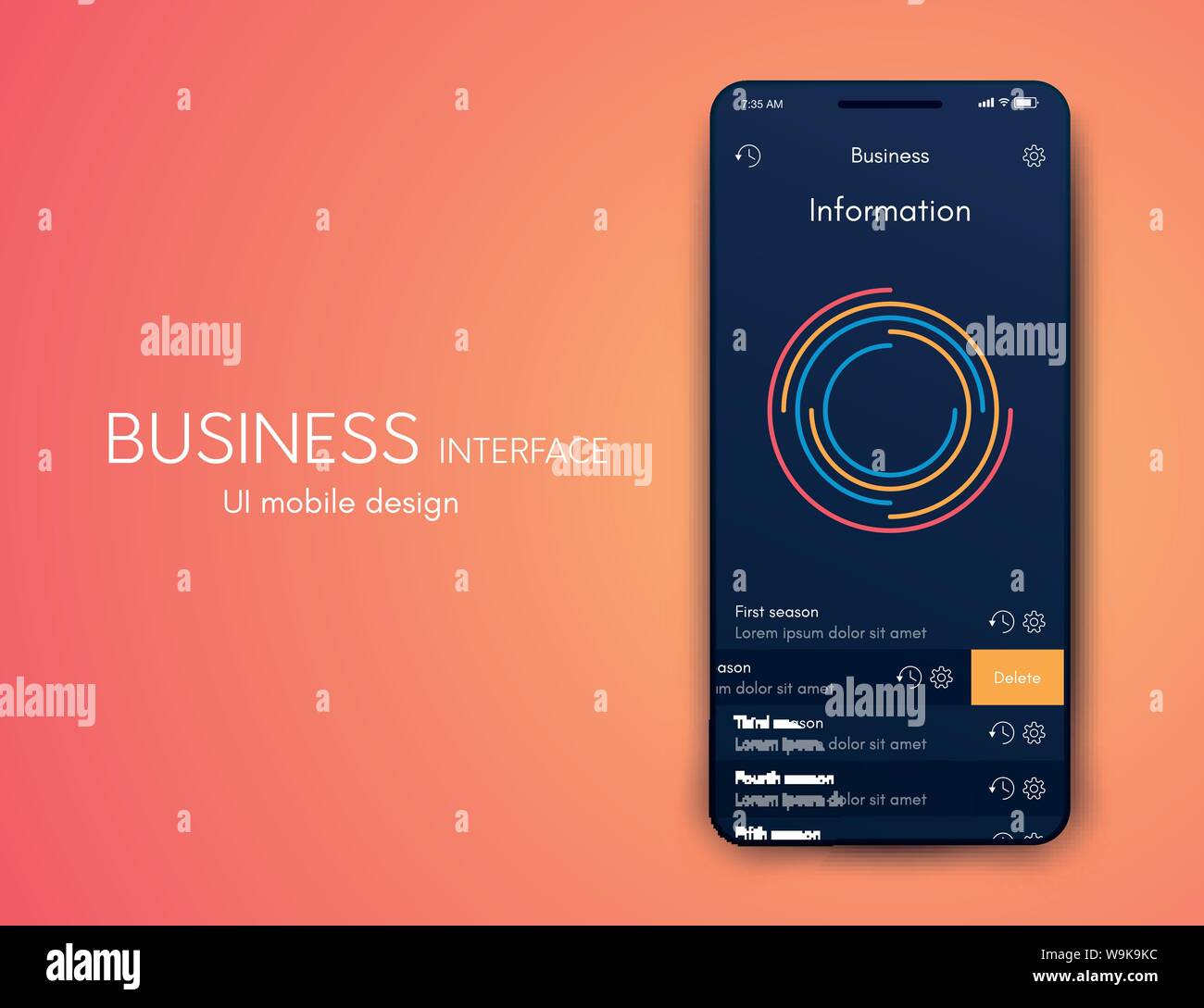 Mobile Application Interface Ui Design Stock Vector Stock Vector Image And Art Alamy