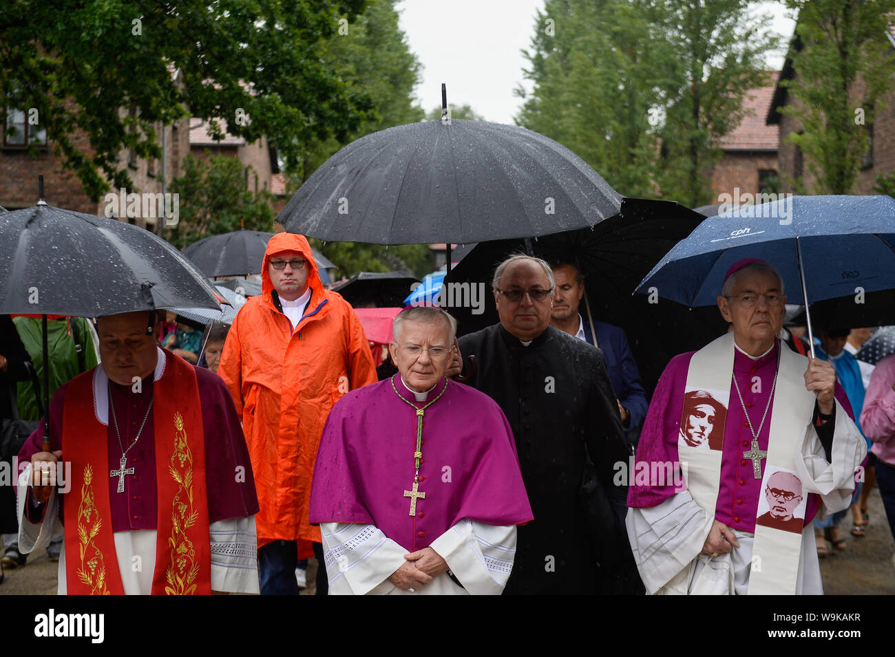Krakow's archbishop Marek Jedraszewski seen at the former Nazi German ...