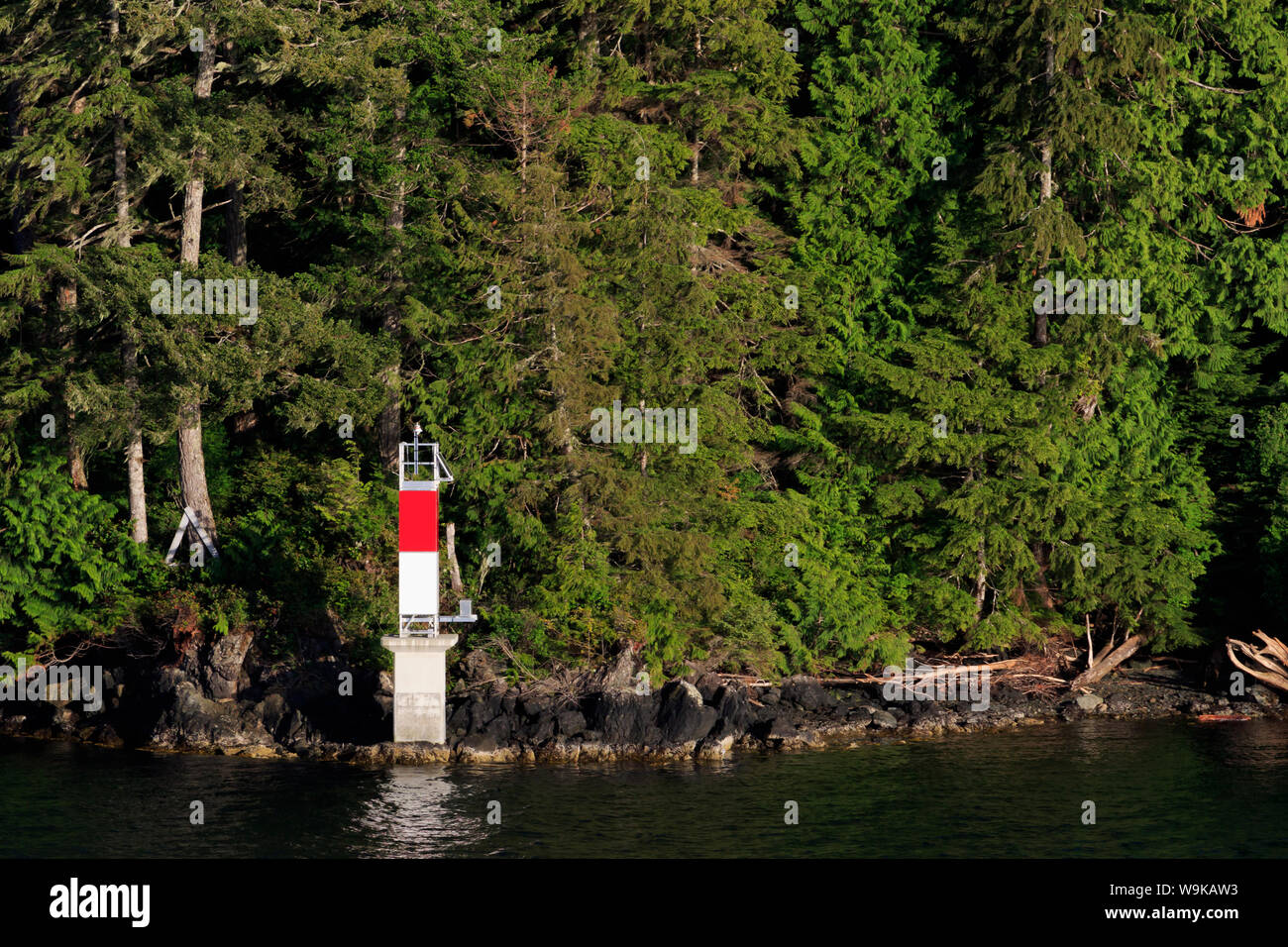 Channel light, Port Alberni Inlet, Vancouver Island, British Columbia ...