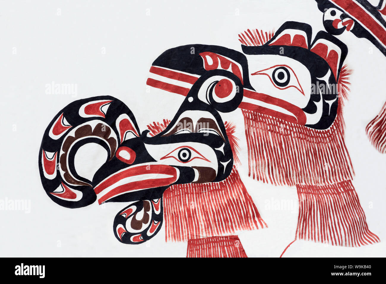 First Nations dancers backdrop, Port Alberni, Vancouver Island, British ...