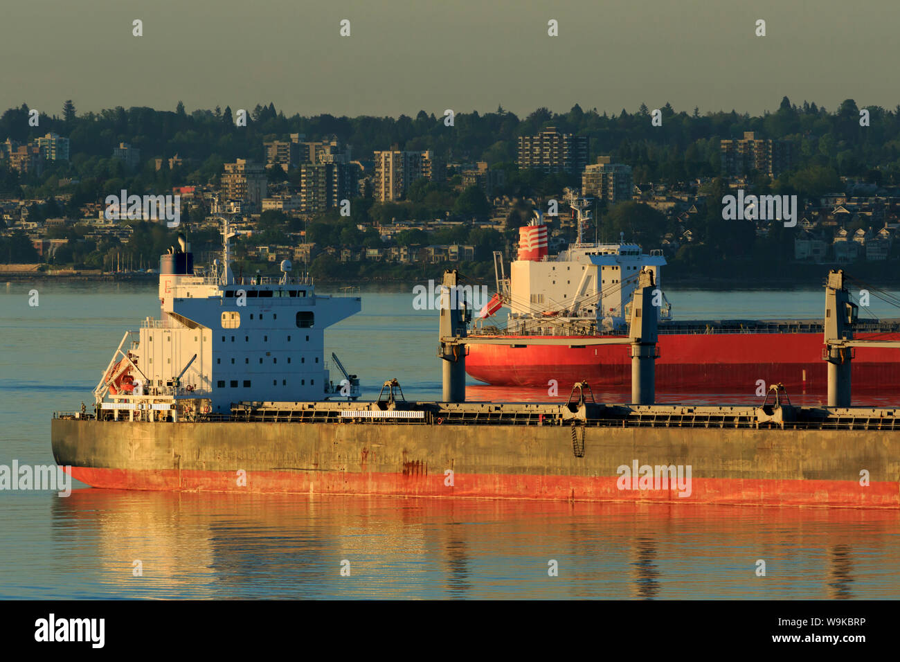 Ships in English Bay, Vancouver City, British Columbia, Canada, USA ...