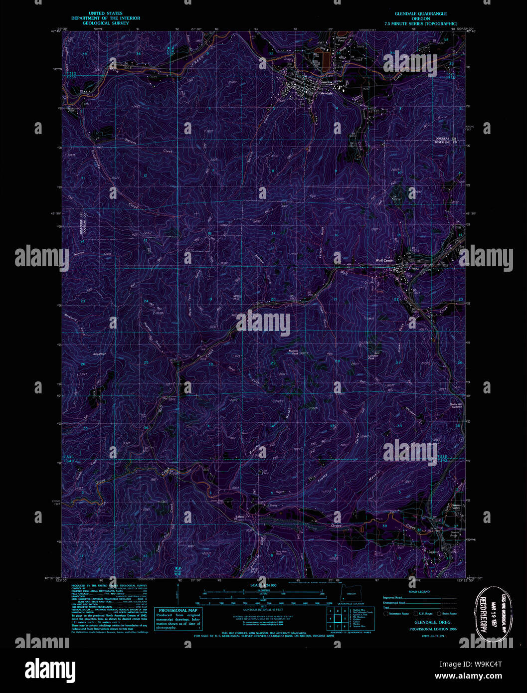 Map of glendale hi-res stock photography and images - Alamy
