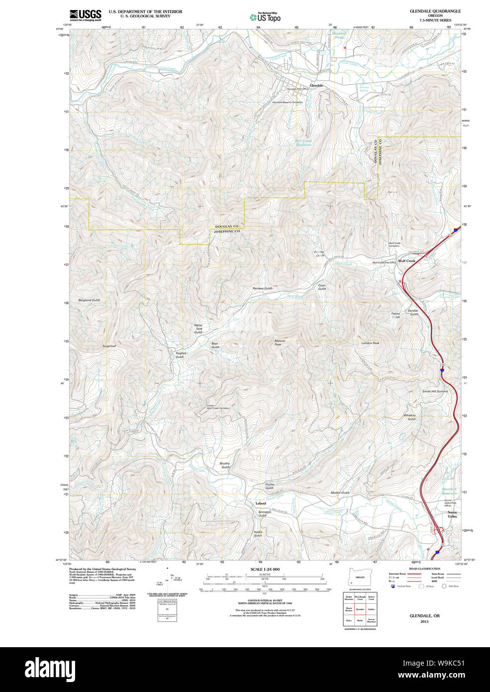Map of glendale hi-res stock photography and images - Alamy
