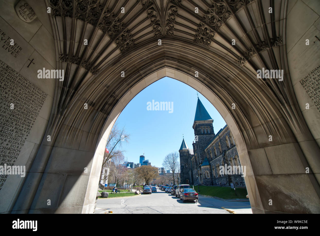 Old Toronto University Campus and buildings located in city downtown ...