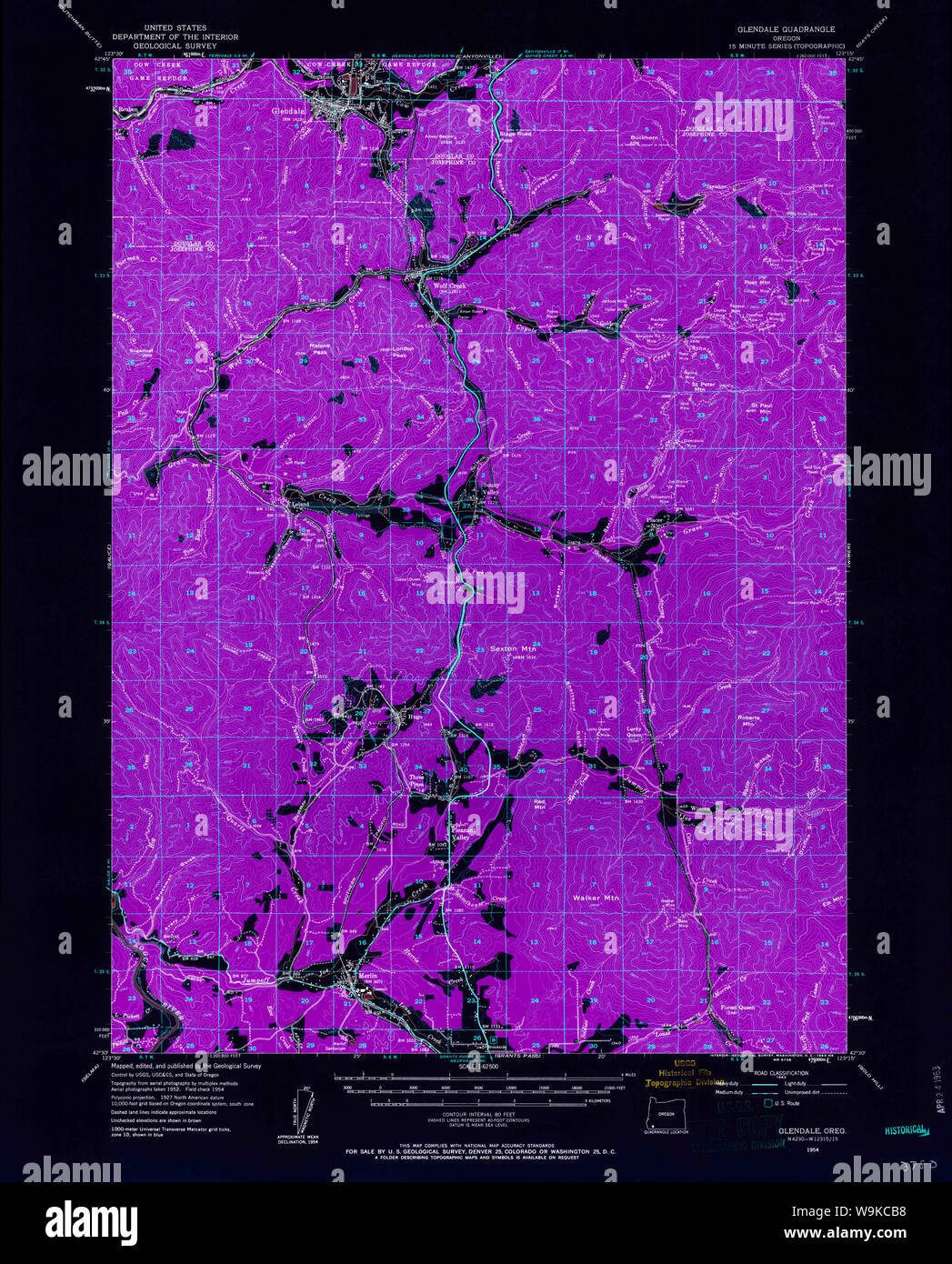 Map of glendale hi-res stock photography and images - Alamy