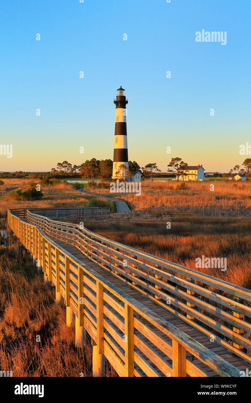 Sunrise, Bodie Island Lighthouse, Cape Hatteras National Seashore, North Carolina, USA Stock ...