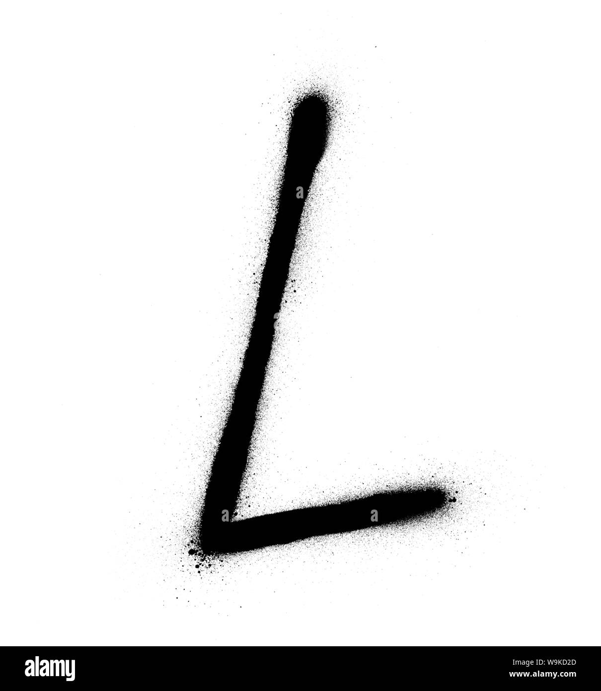 graffiti thin L font sprayed in black over white Stock Vector Image ...
