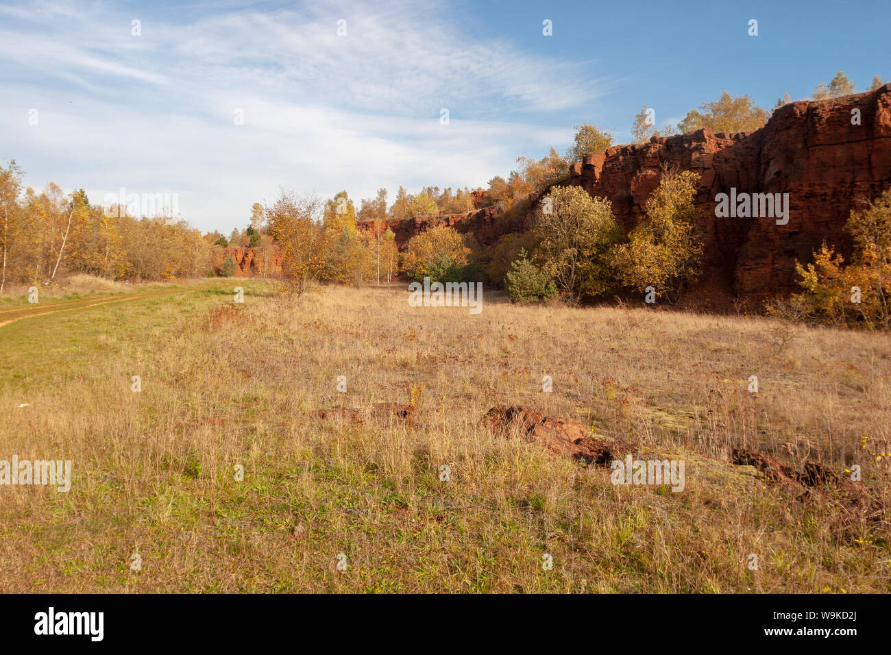 Walk over an old mining area in automn Stock Photo - Alamy