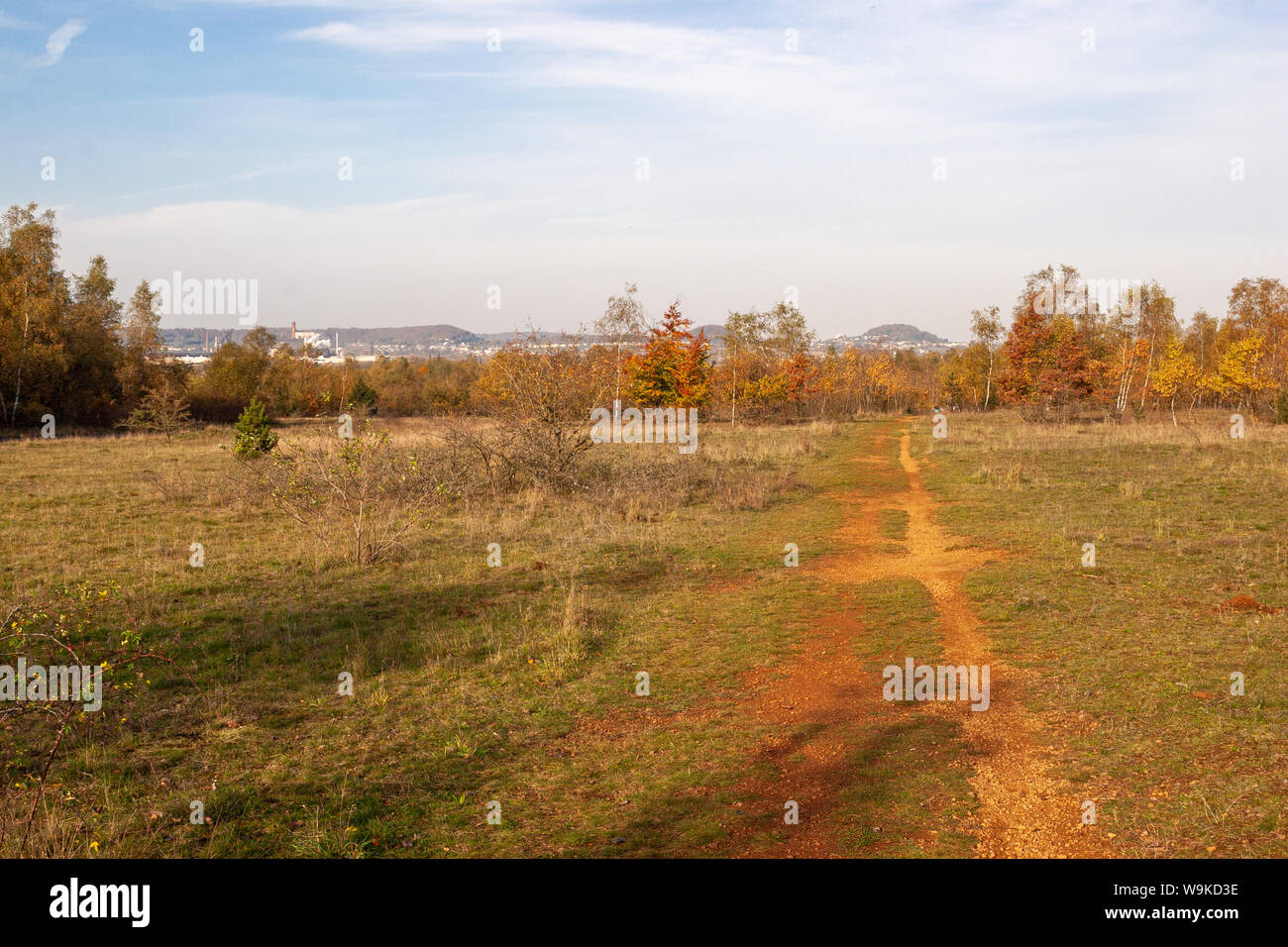 Walk over an old mining area in automn Stock Photo - Alamy