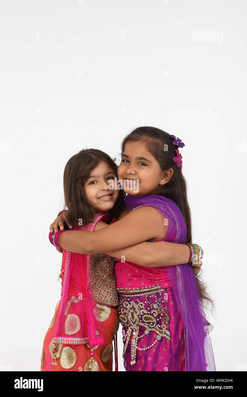 Two Little Kids Hugging