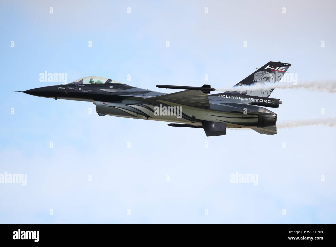 Belgian General Dynamics F-16 Dark Falcon Solo Display landing at the ...