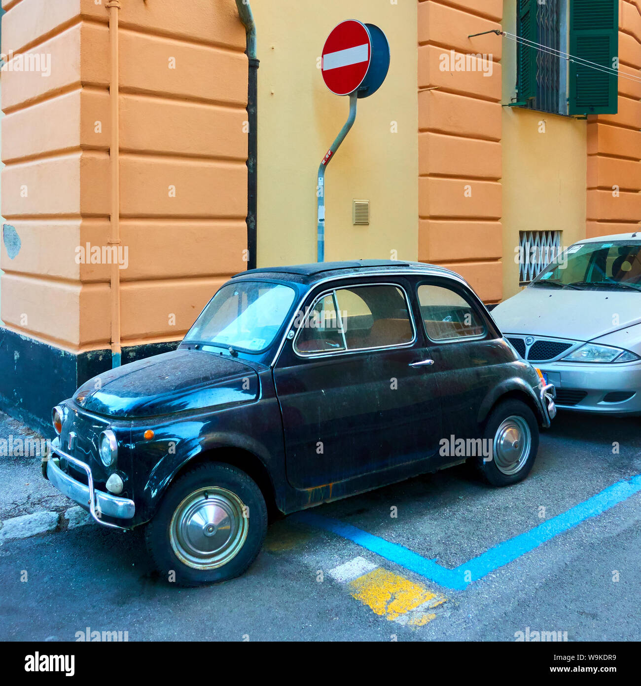 Genoa, Italy - June 30, 2019: Classic car Fiat 600 in the street in ...