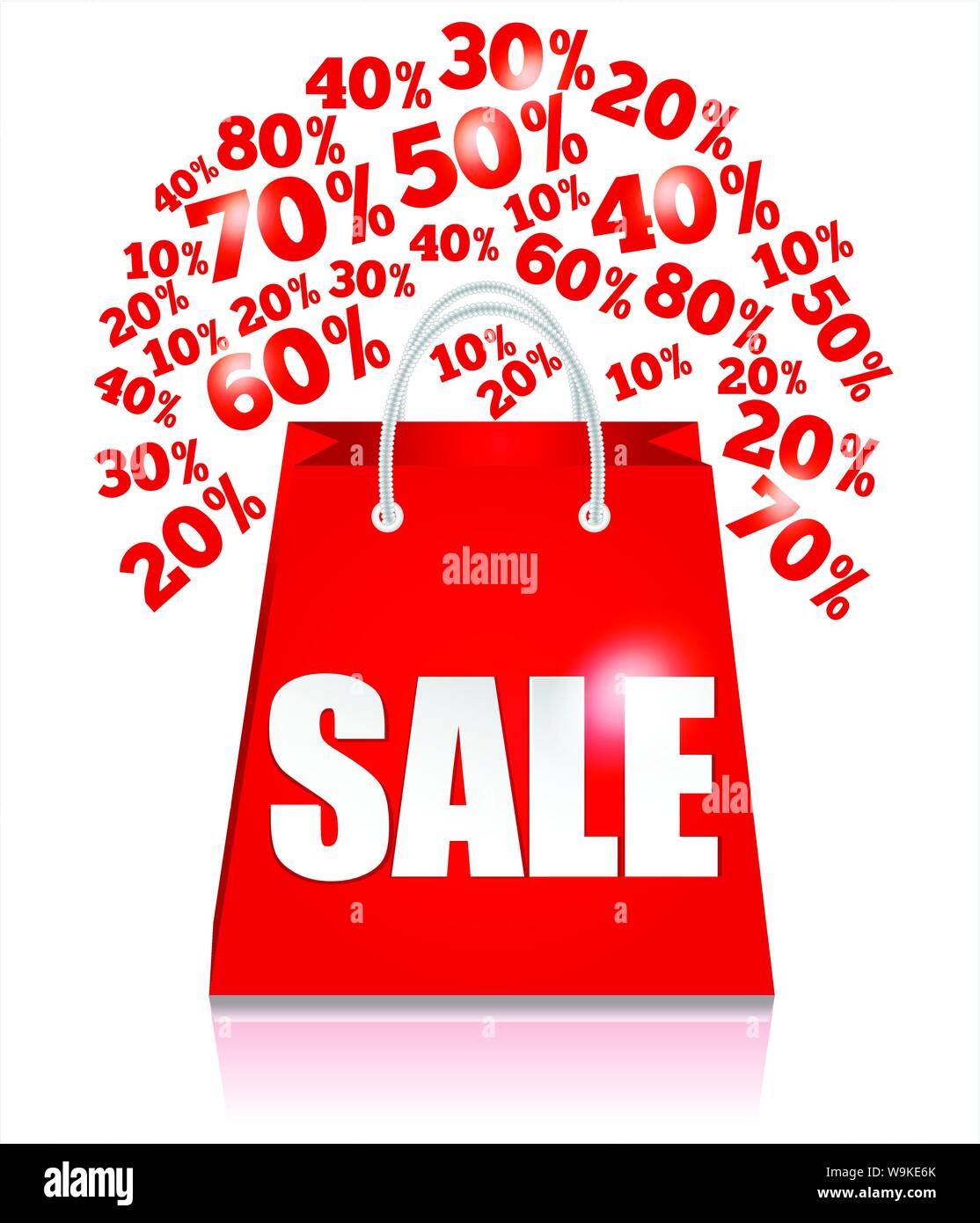Red christmas shopping bag Stock Vector Images - Alamy
