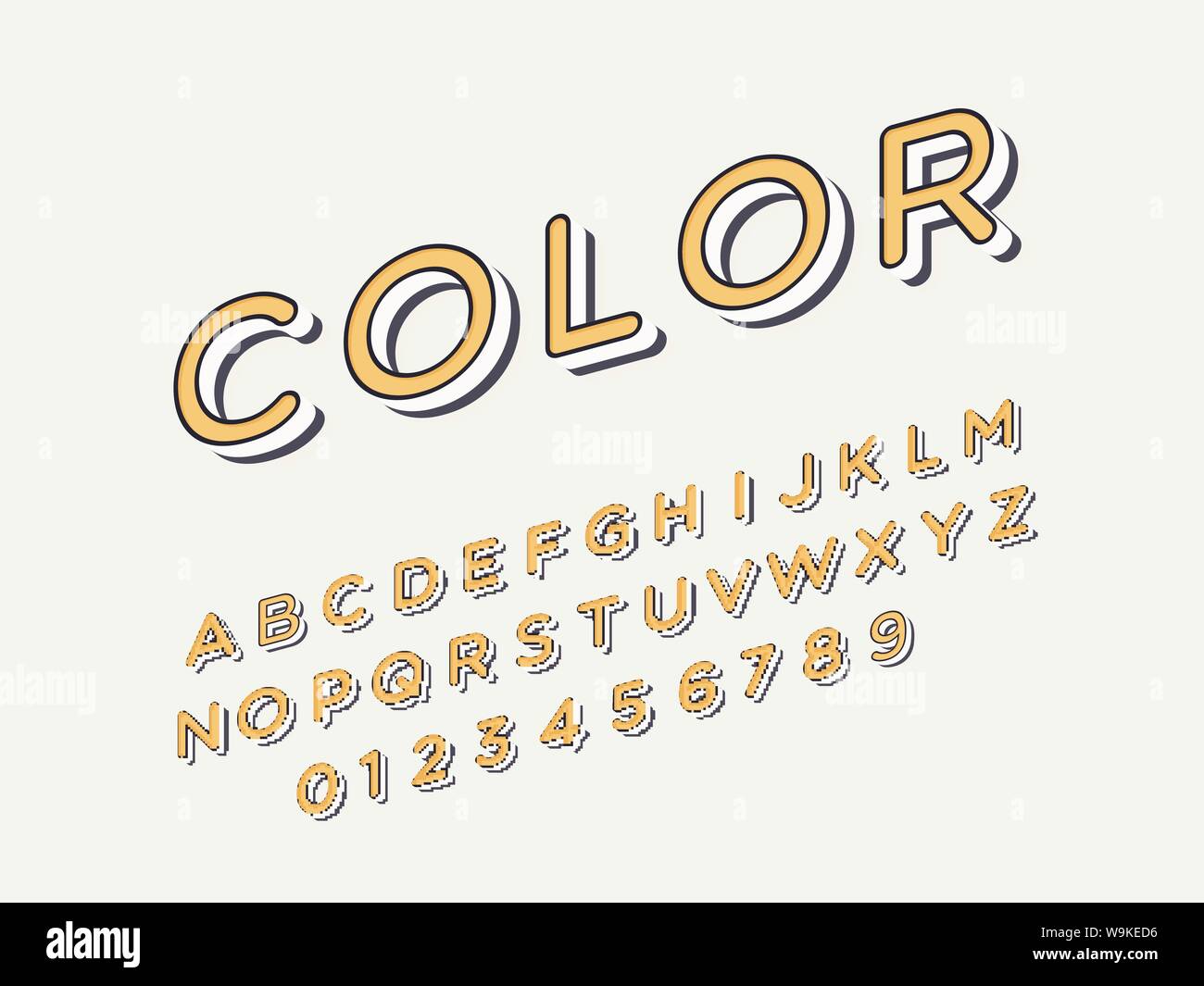 Retro font and alphabet. Stock vector illustration Stock Vector Image ... Retro font and alphabet. Stock vector illustration Stock Vector Image ...