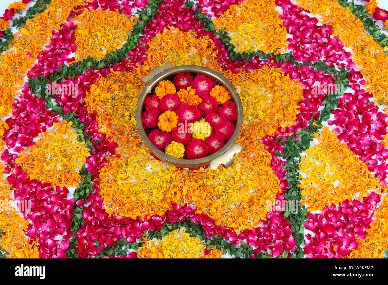 Traditional rangoli floor decoration india hi-res stock photography and ...