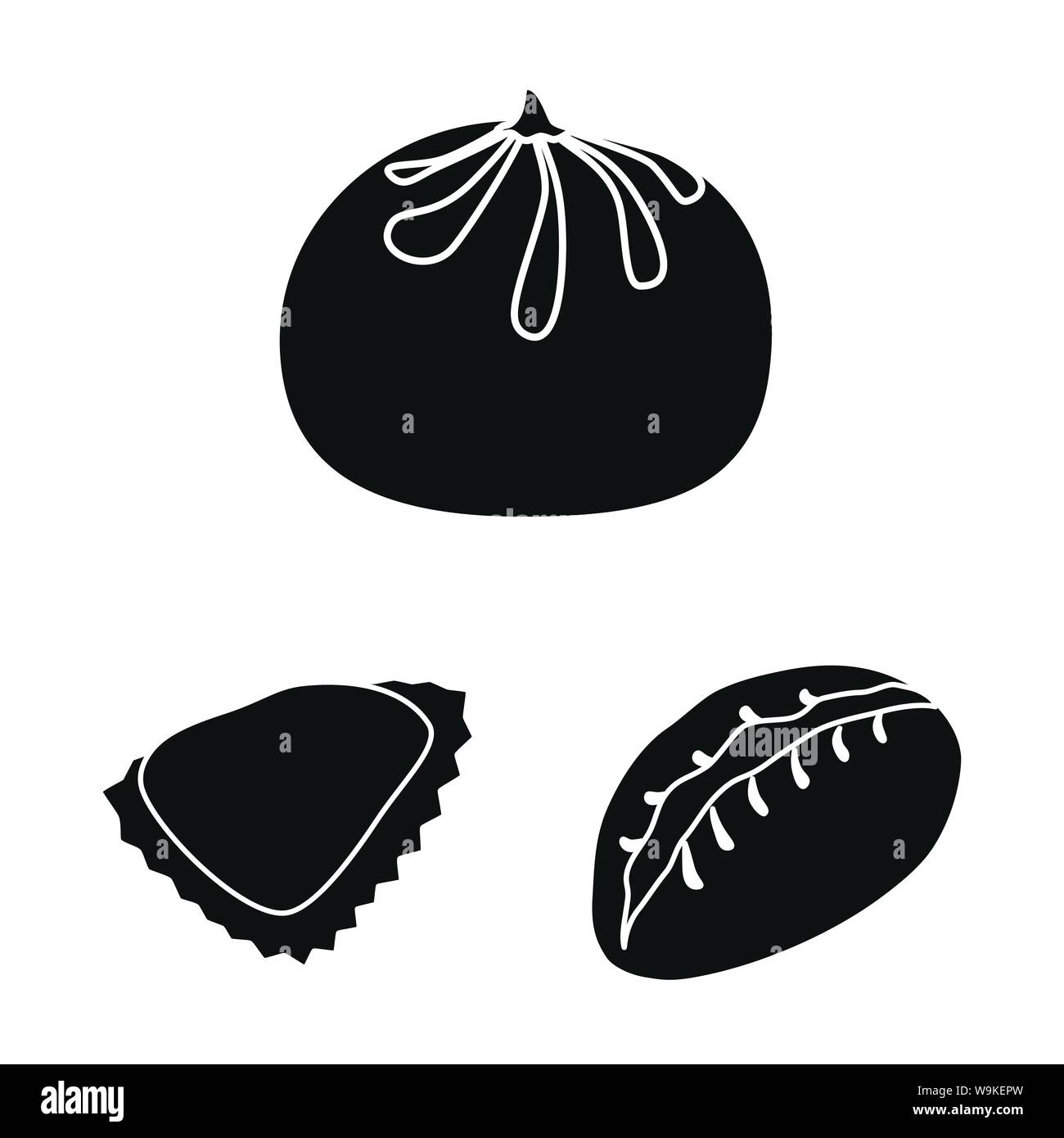 Vector illustration of cuisine and appetizer logo. Set of cuisine and ...