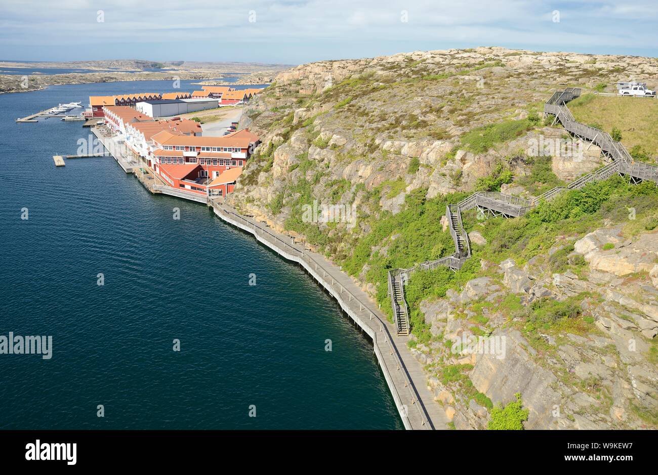 Beautiful Swedish landscape view of fishing houses at Kungshamn Stock ...